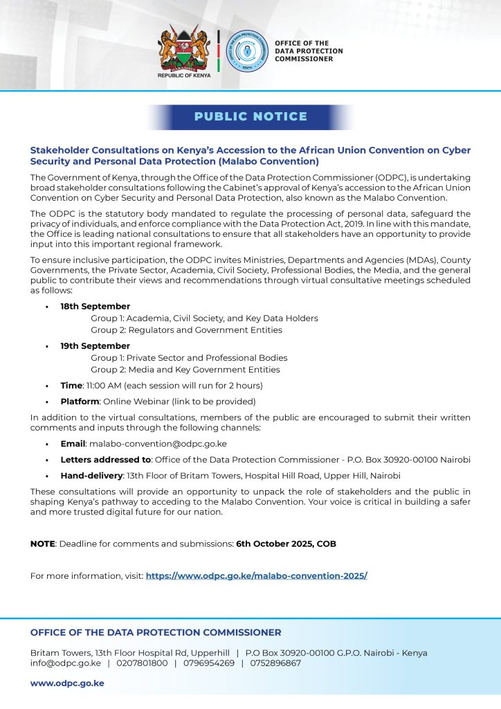 Office of the Data Protection Commissioner (ODPC)