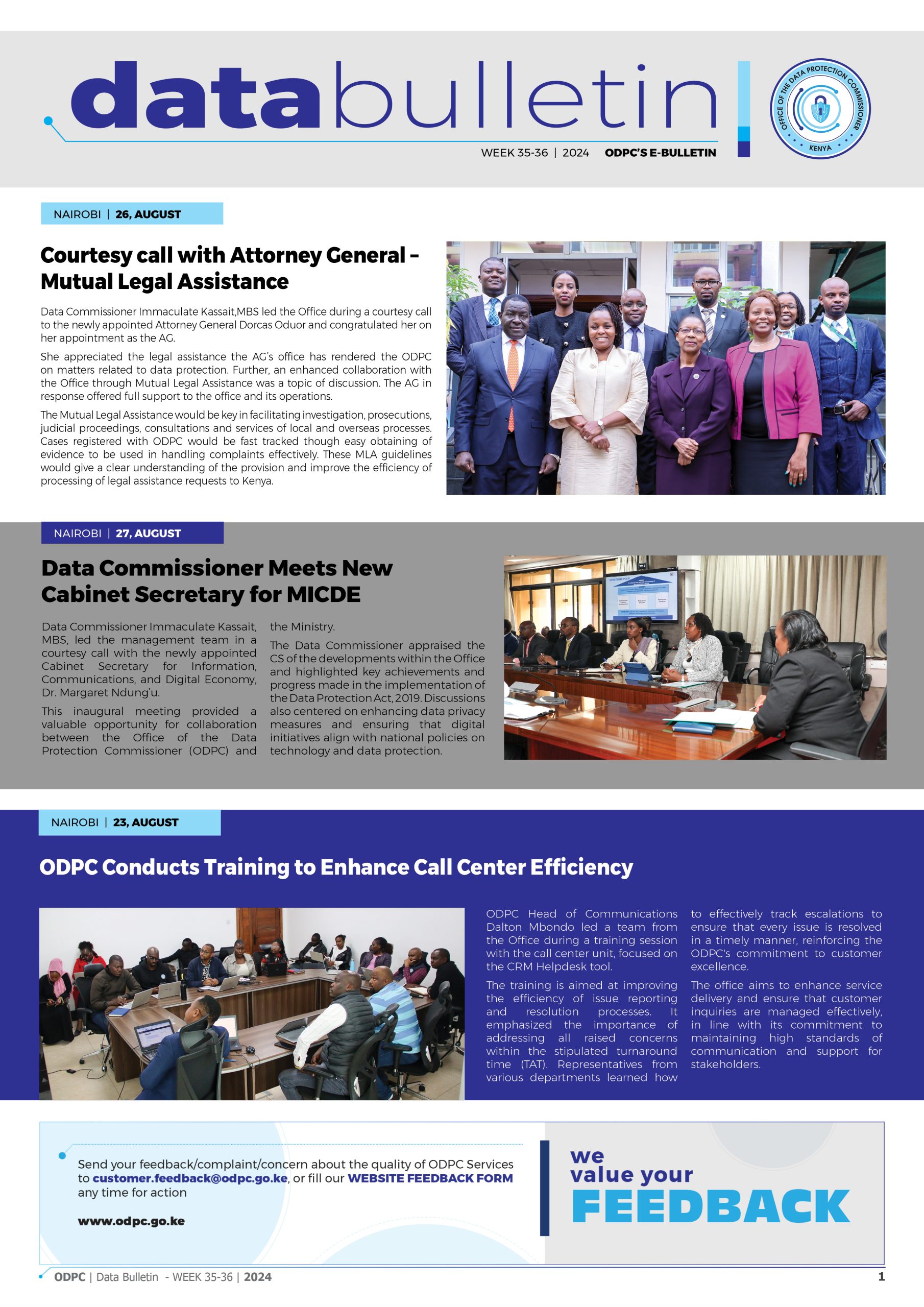 Data Bulletin - Office of the Data Protection Commissioner (ODPC)